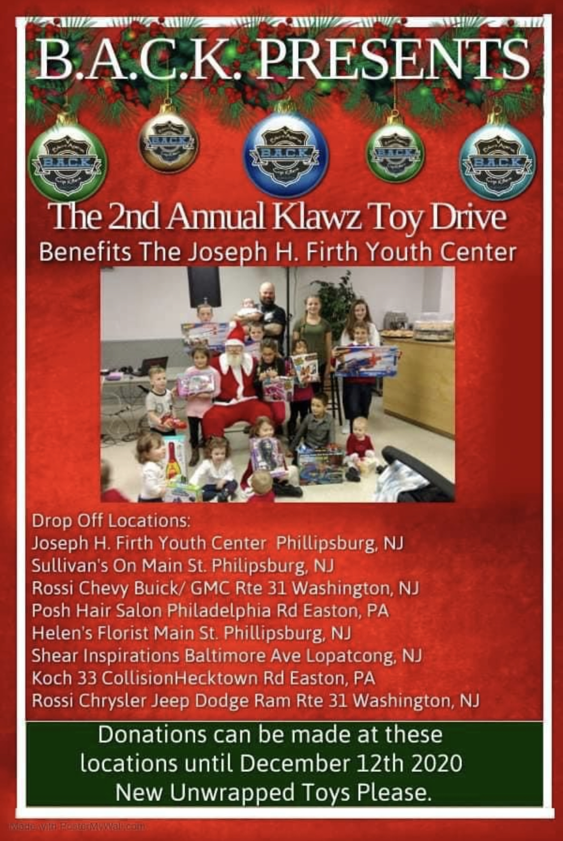 Saturday December 12, 2020 – 2nd Annual Klawz Toy Drive | Bikers ...